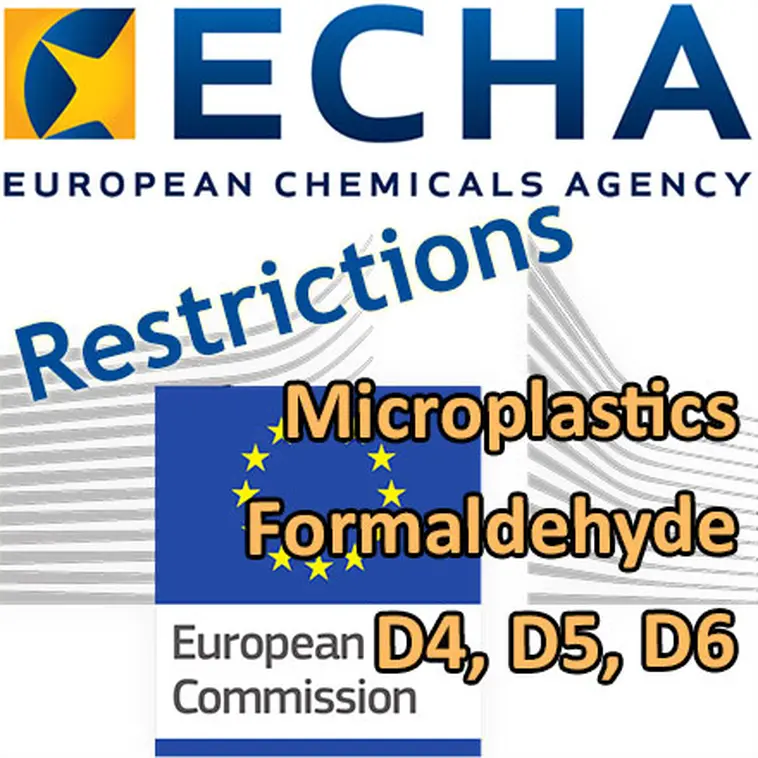 Microplastics, Formaldehyde, D4, D5 and D6: ECHA's proposals for restrictions - Regulation