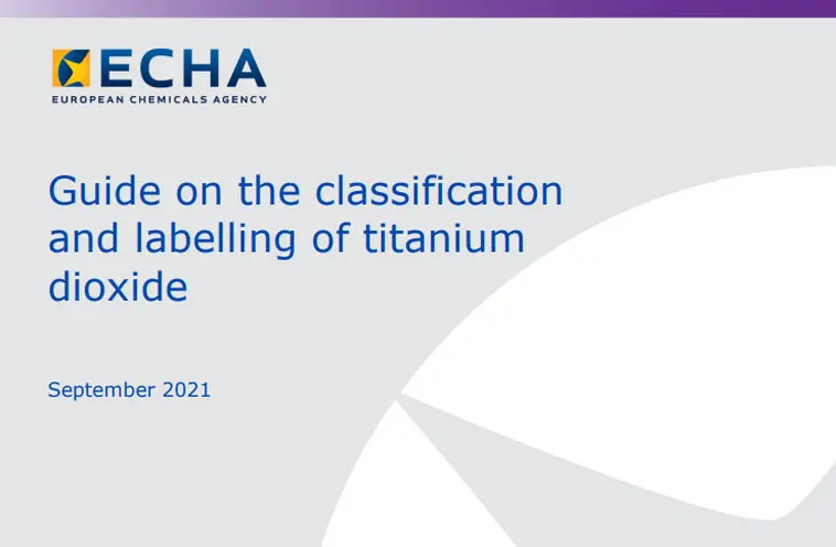 A new guide from ECHA on classifying and labelling TiO2 - ECHA
