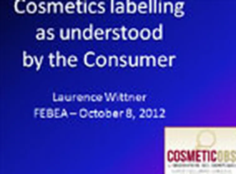 Cosmetics labelling as understood by the Consumer - CosmeticOBS-L ...