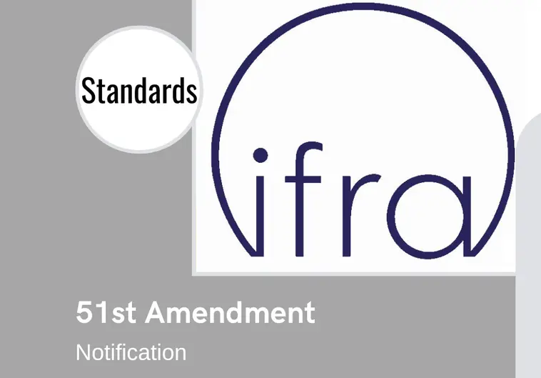 IFRA notifies the 51st amendment to its Standards - IFRA